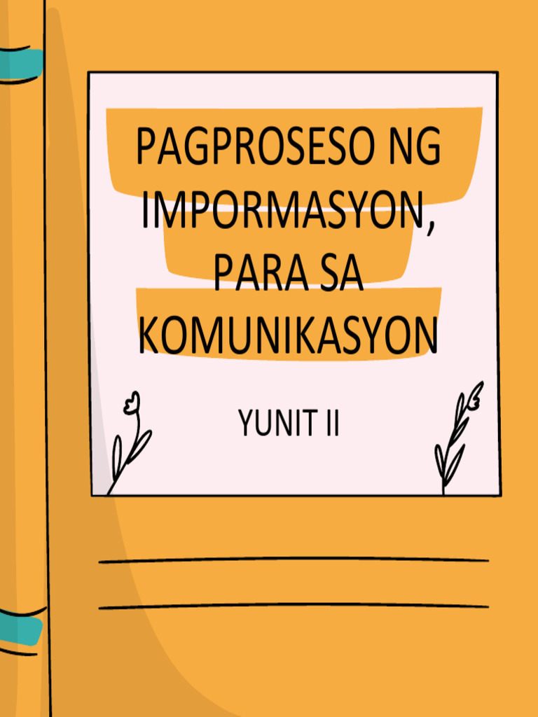 Kontekstwaisadong FIlipino - Yunit 2-Aralin 5 | PDF