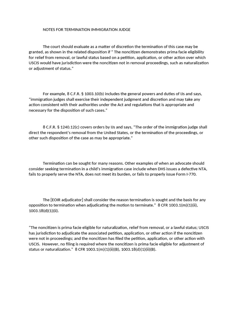 Termination Paragraph | PDF