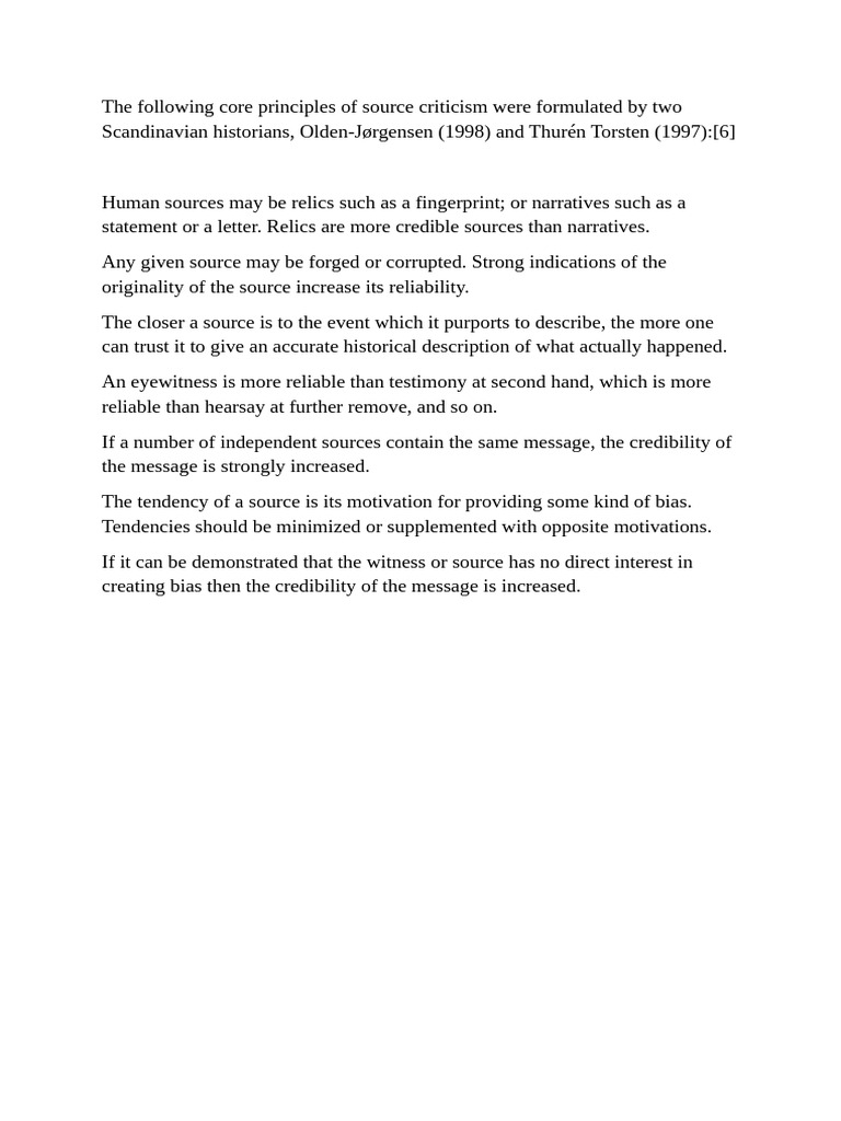 Core Principles For Determining Reliability | PDF