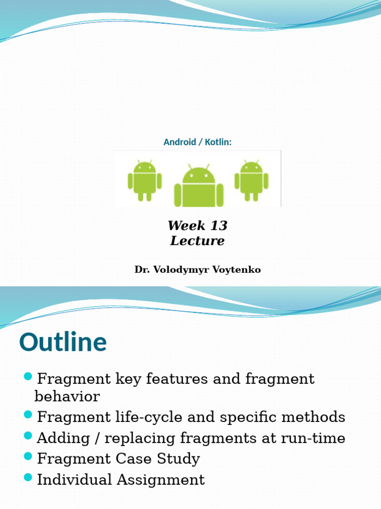 13 - Intro To Fragments | PDF | Mobile App | User Interface