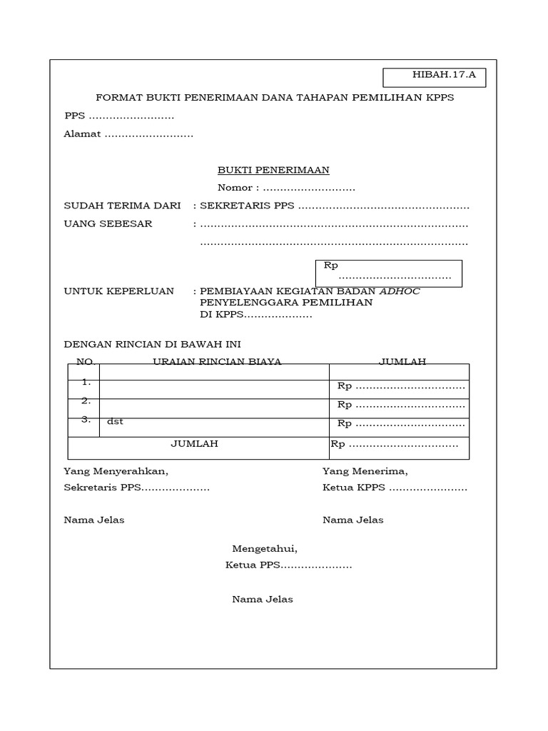 Contoh Format SPJ Kpps | PDF