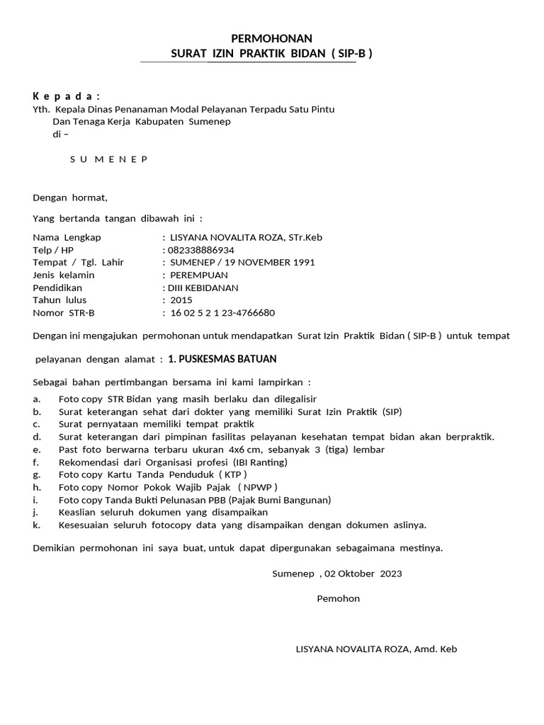 Permohonan Sipb 2023 | PDF