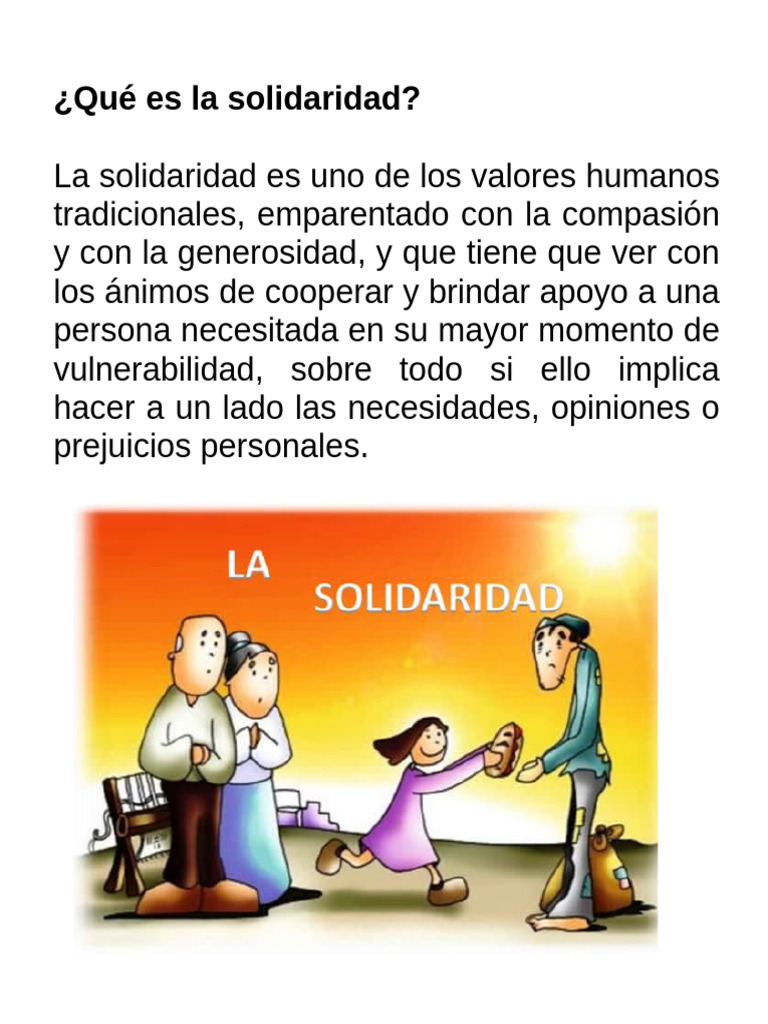 Qué Es La Solidaridad | PDF