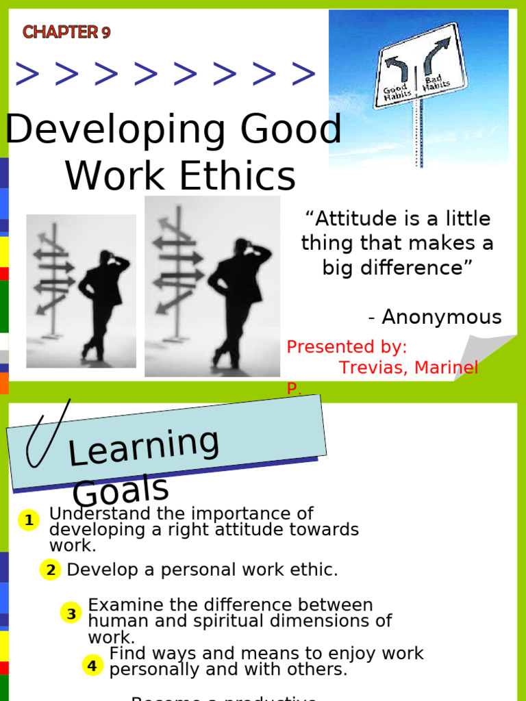 Developing Good Work Ethics | PDF