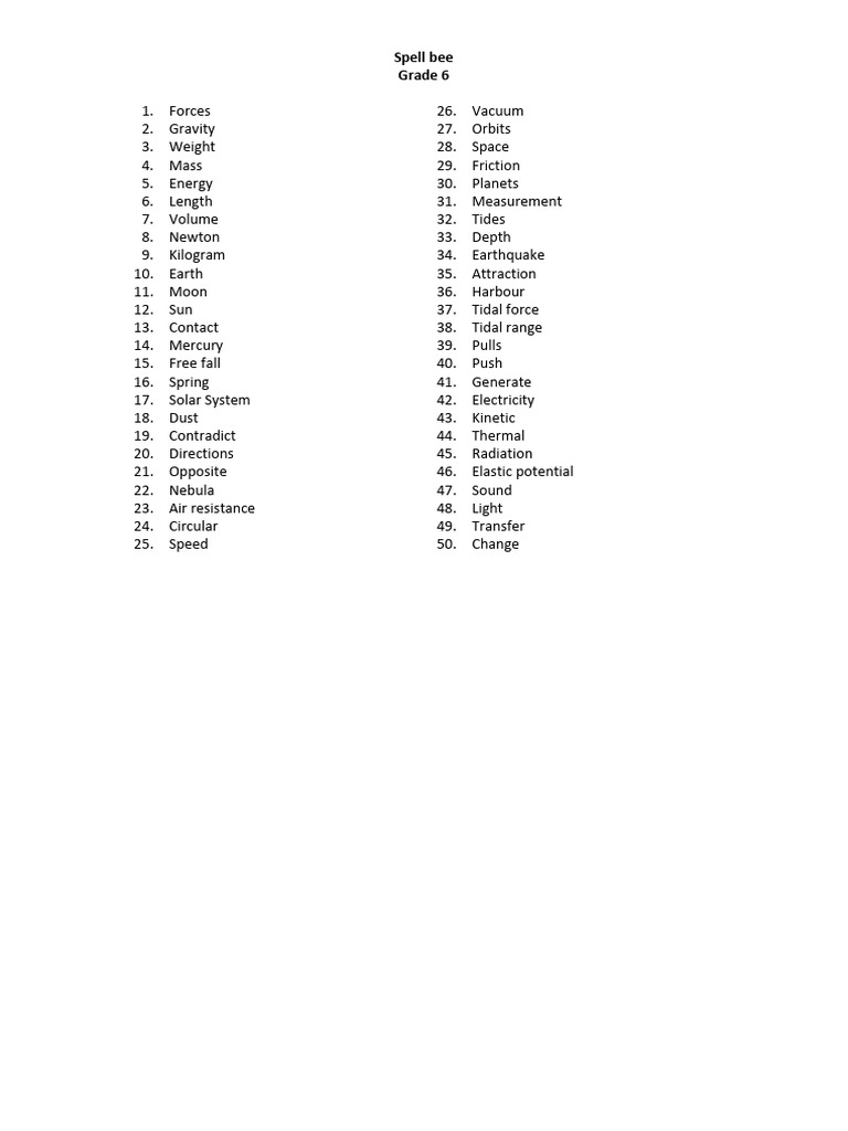 Spell bee_Diagram Test | PDF | Force | Waves