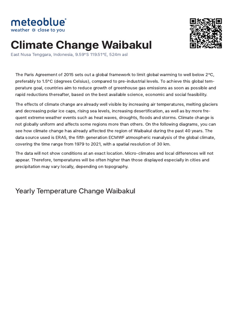 Sumba-Waibakul-Climate Change Waibakul - Meteoblue | PDF | Climate ...