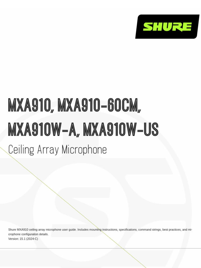 MXA910, MXA910-60CM, MXA910W-A, MXA910W-US-user-guide | PDF ...