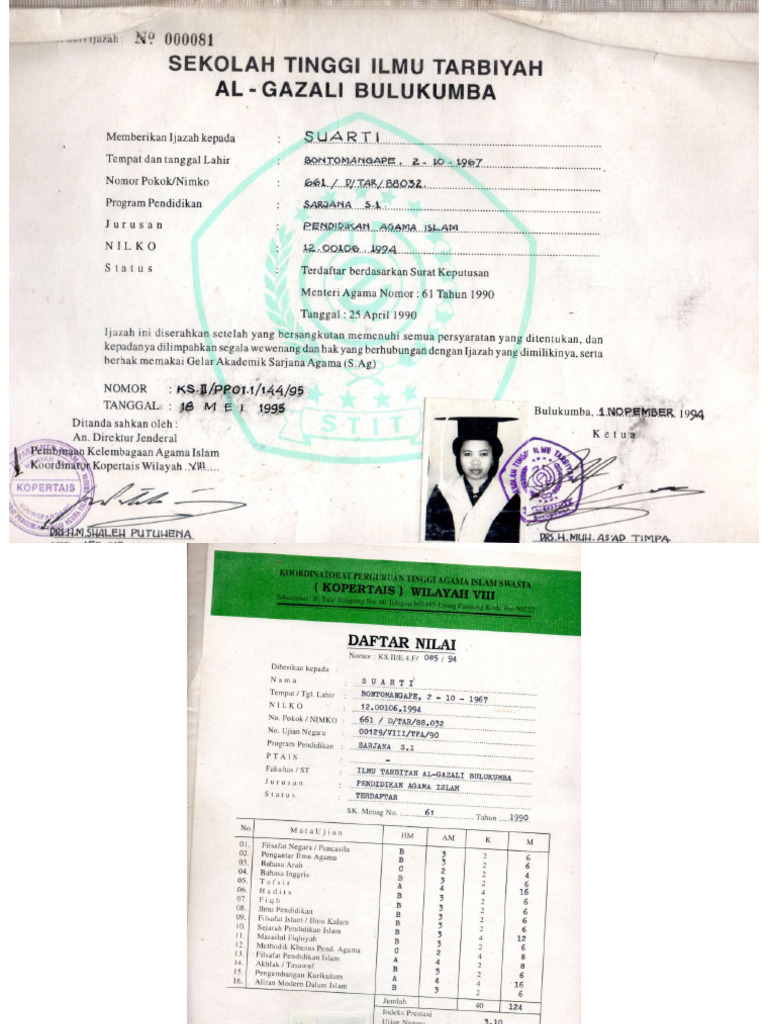 IJAZAH SI (1) - Salin | PDF