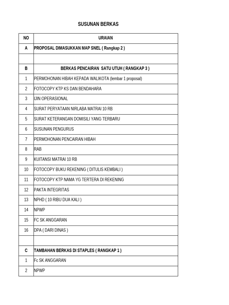 Susunan Berkas | PDF