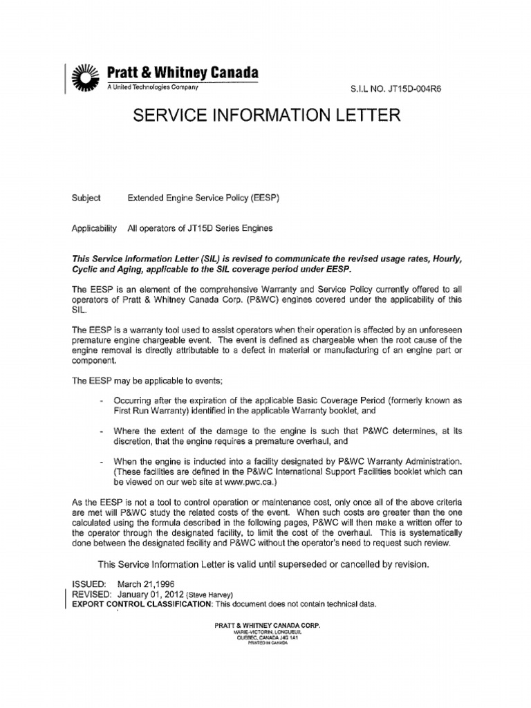 JT15D - 4 R6 | PDF