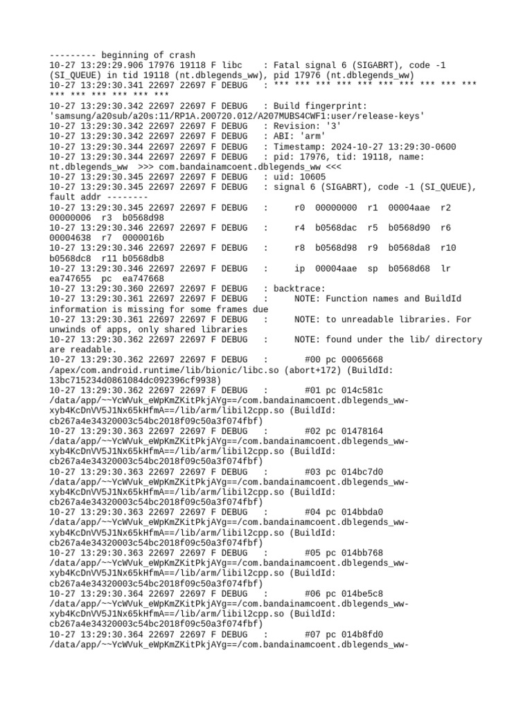 Mod Menu Log - Com - Bandainamcoent.dblegends - WW | PDF | Java (Programming Language ...