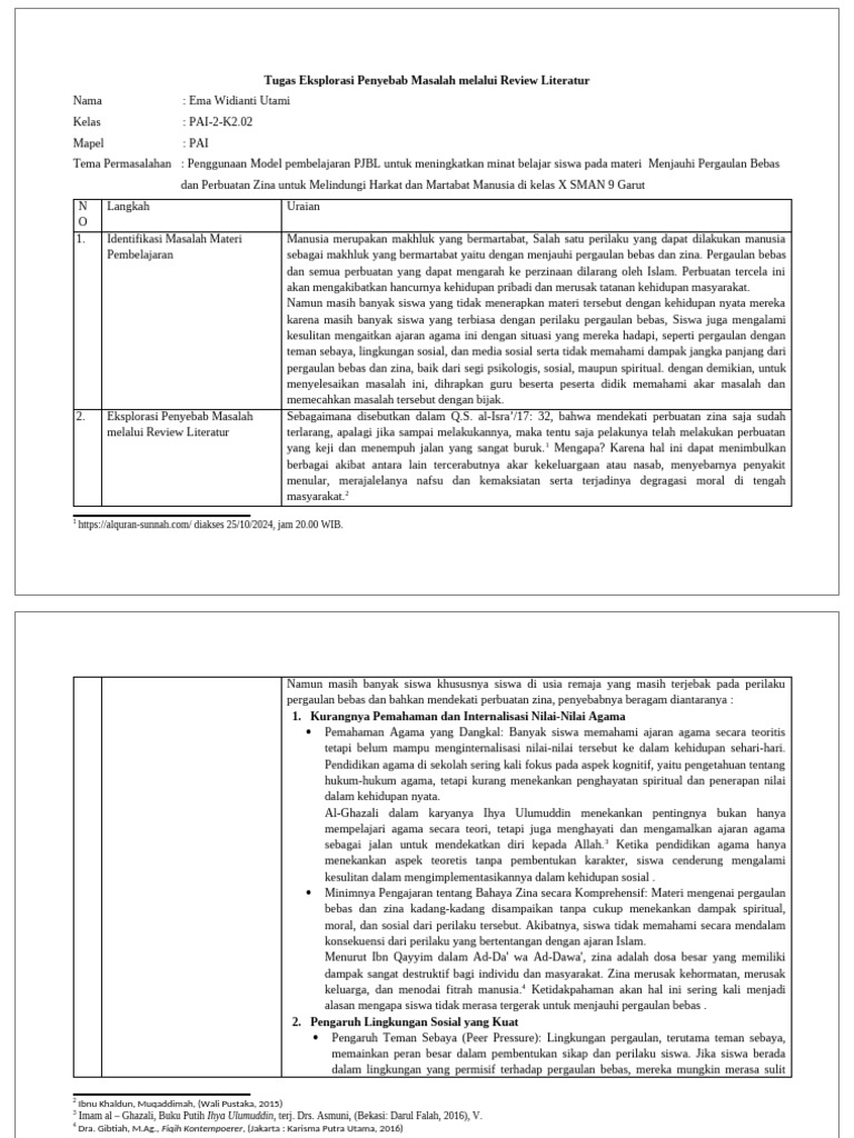 Tugas PJBL 2. Eksplorasi Penyebab Masalah | PDF