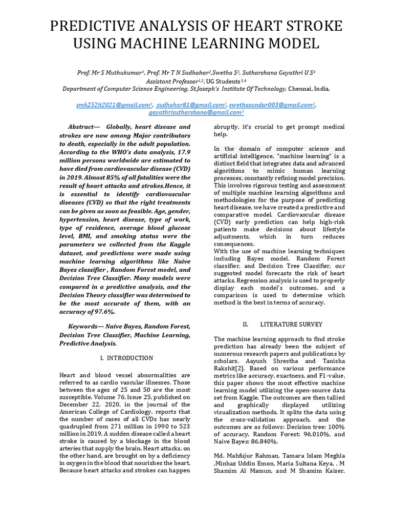 New Oct PREDICTIVE - ANALYSIS - ON - HEART - STROKE - PREDICTION - USING - MACHINE - LEARNING ...