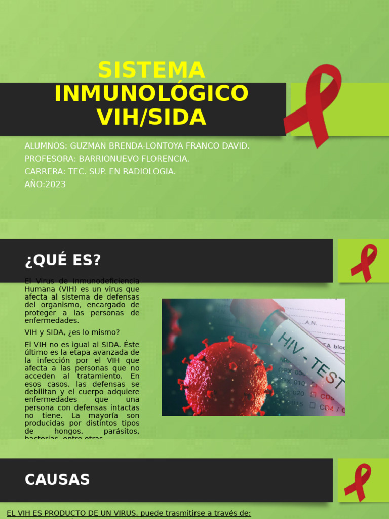 Sistema Inmunologico | PDF | VIH / SIDA | VIH