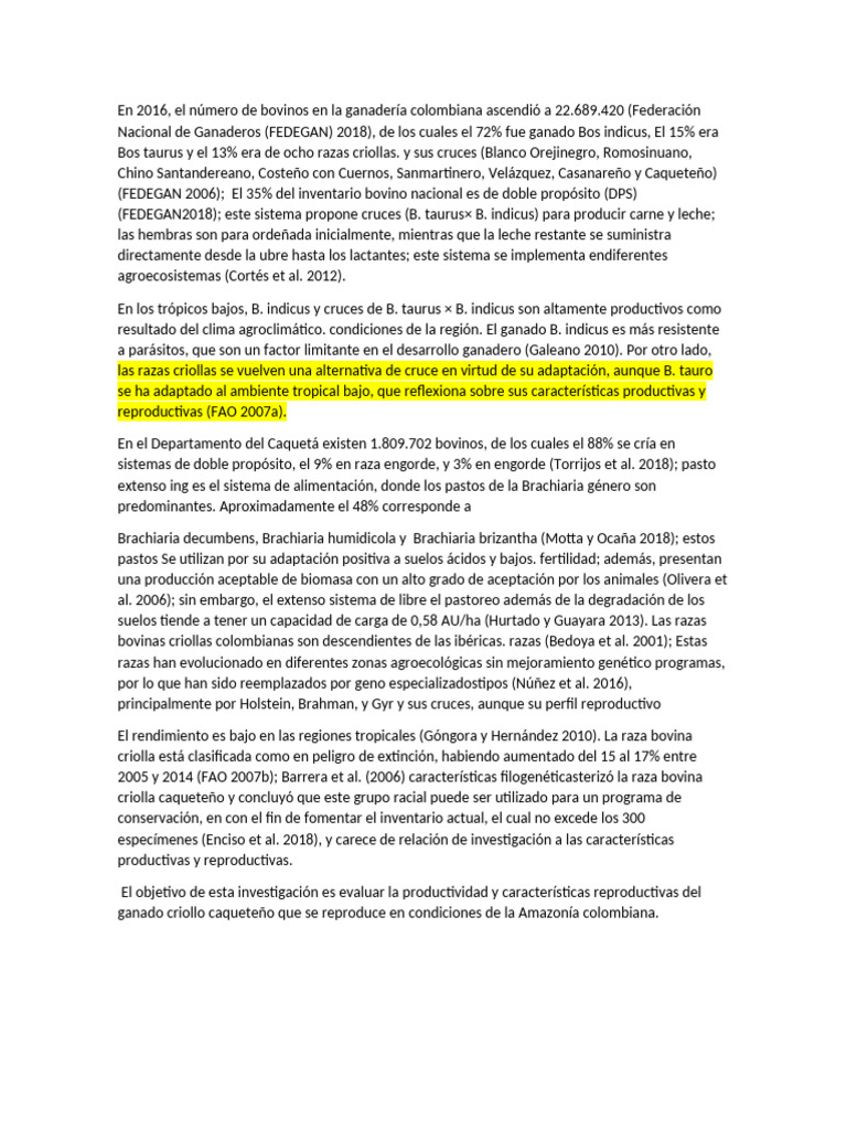 Introducciones | PDF | Vacas | Colombia