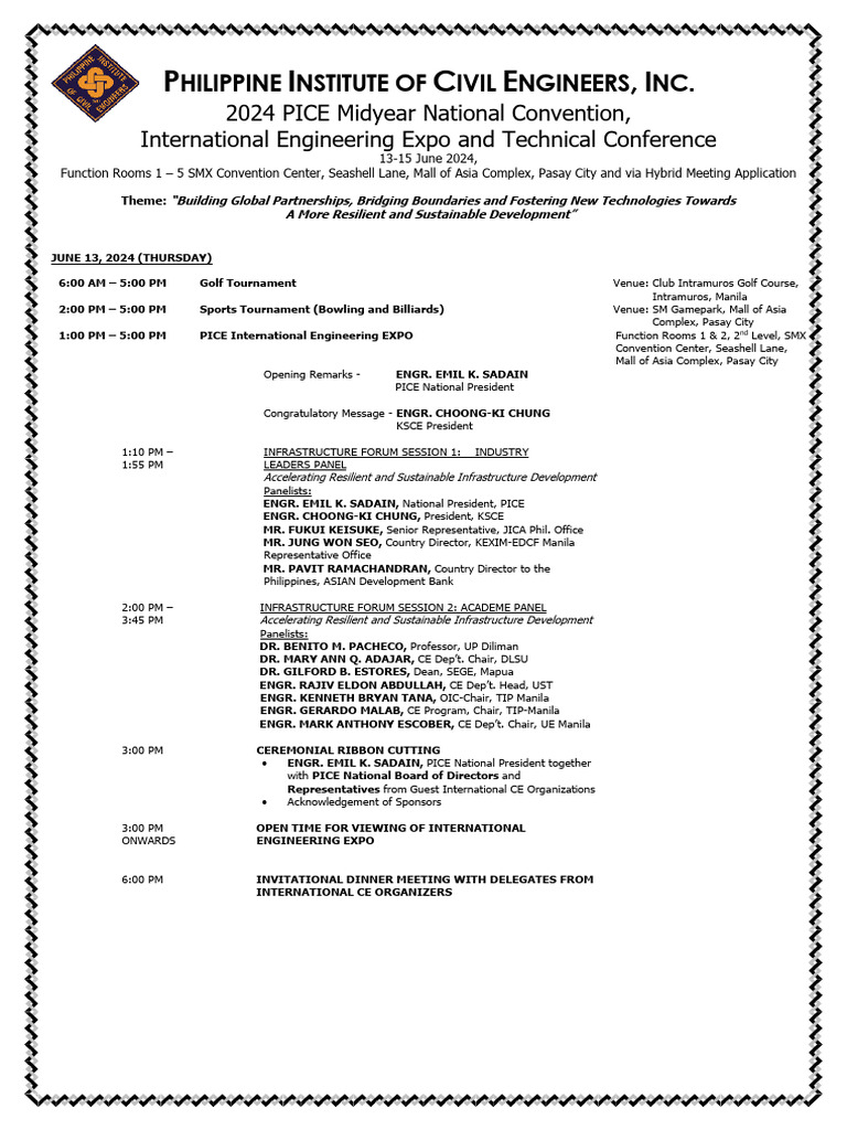 2024 PICE Convention & Expo Details | PDF | Engineering