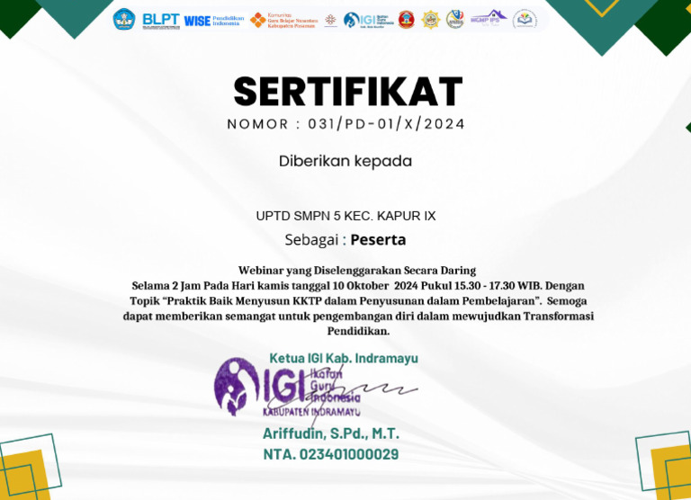 Praktek Baik 1 Jefri | PDF