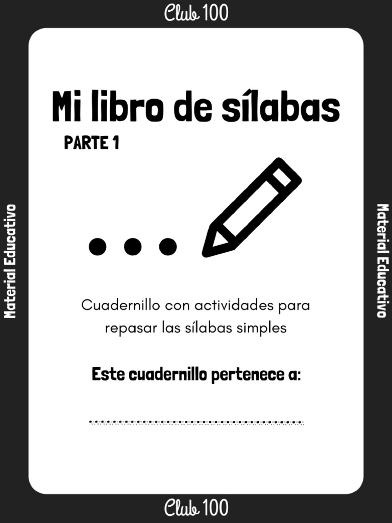 Actividades de sílabas simples 1 | PDF