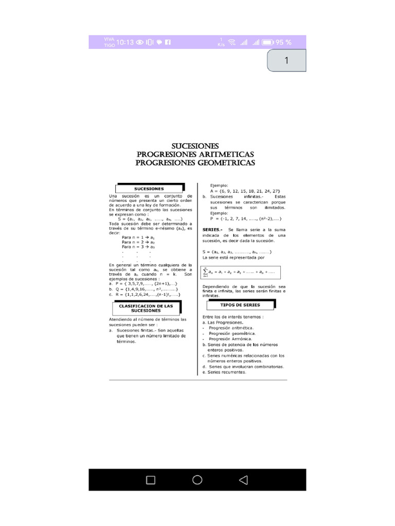 Sucesiones - Progresiones | PDF