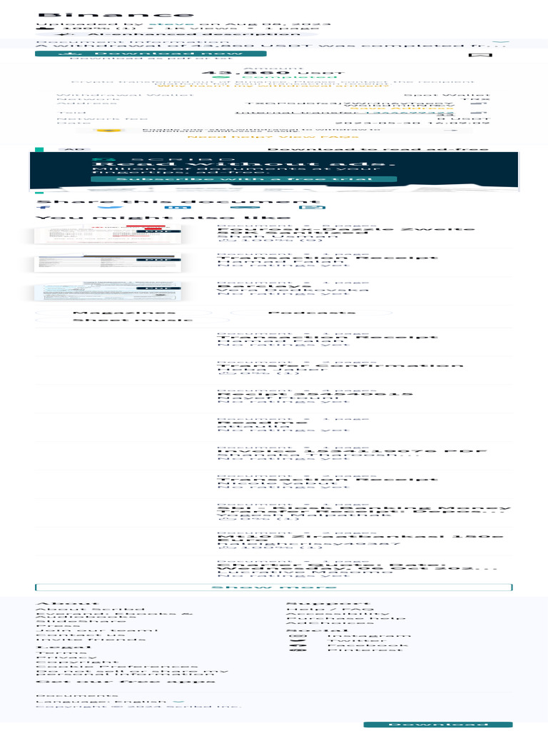 Binance PDF | PDF | Scribd | Online Services