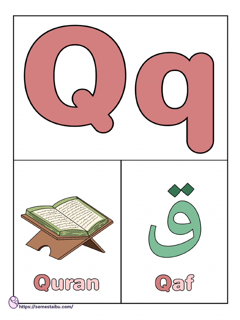 Mengenal Huruf Flashcard Anak Q | PDF