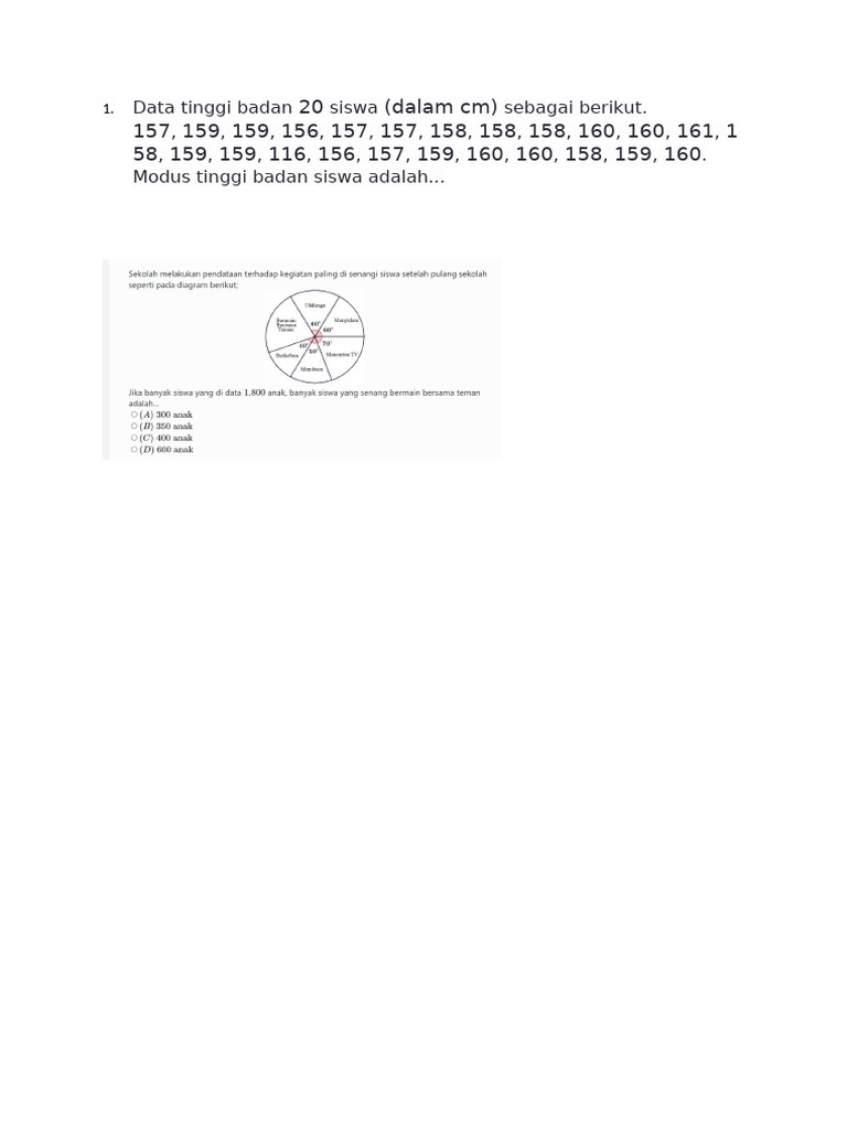 Data Tinggi Badan | PDF