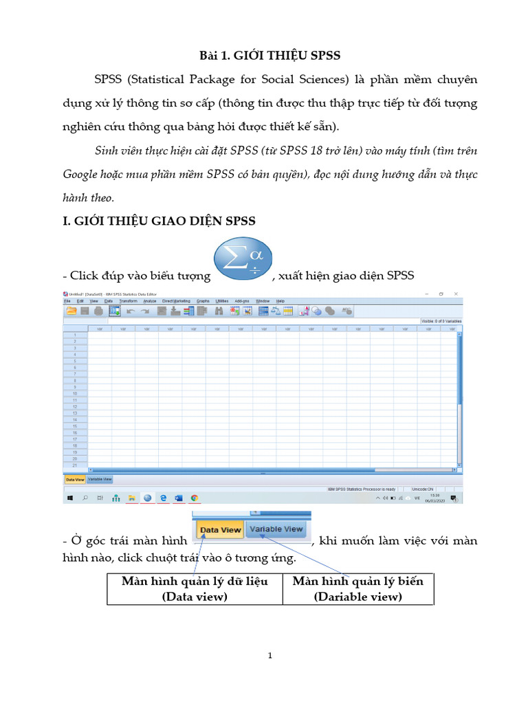 Bai 1. Gioi Thieu Spss | PDF