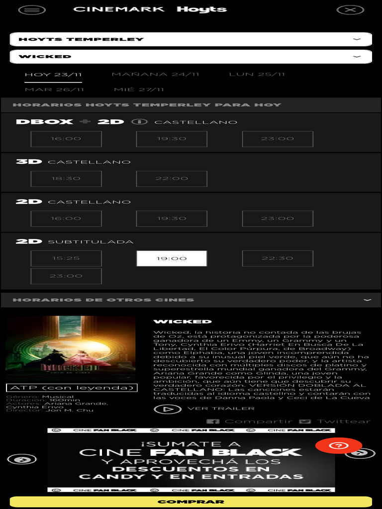 WICKED Cinemark Hoyts | PDF