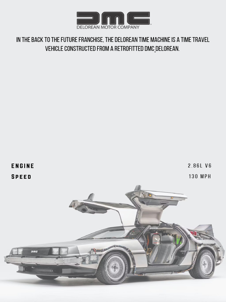 In The Back To The Future Franchise, The Delorean Time Machine Is A ...
