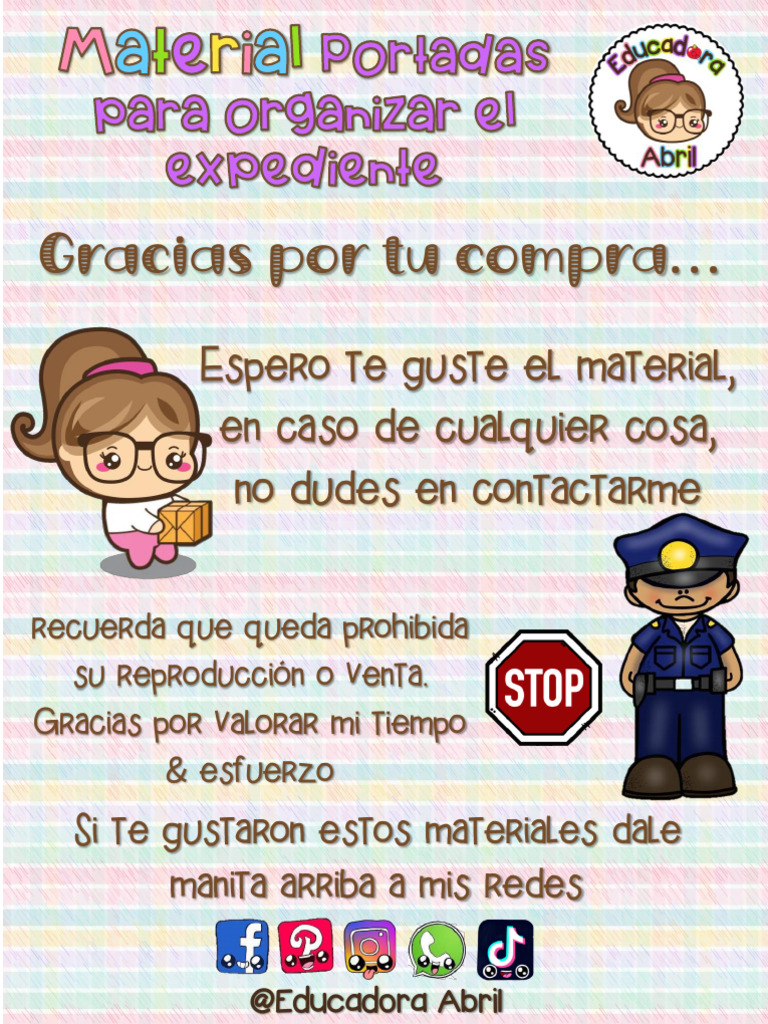 Portada para Organizar El Expediente (Docuemntos y Cortes) | PDF