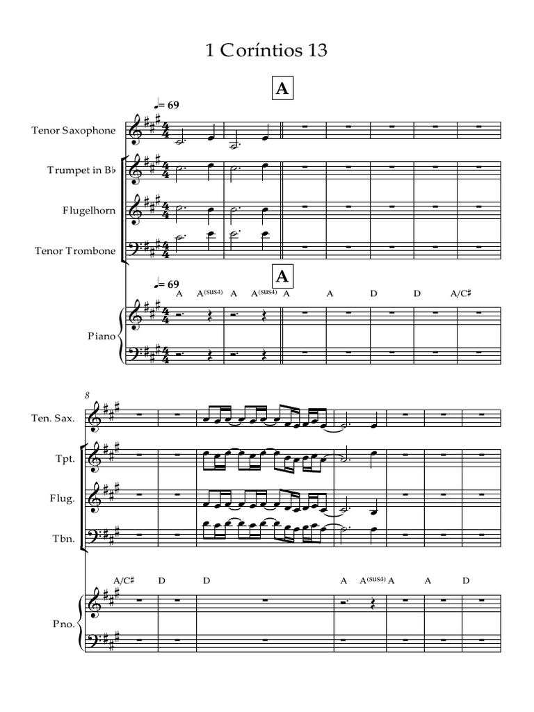 1 Coríntios 13 - Score and Parts | PDF