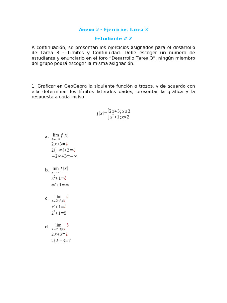 Unidad 2 Tarea 3 Ejercicio 1 y 2 | PDF | Matemáticas