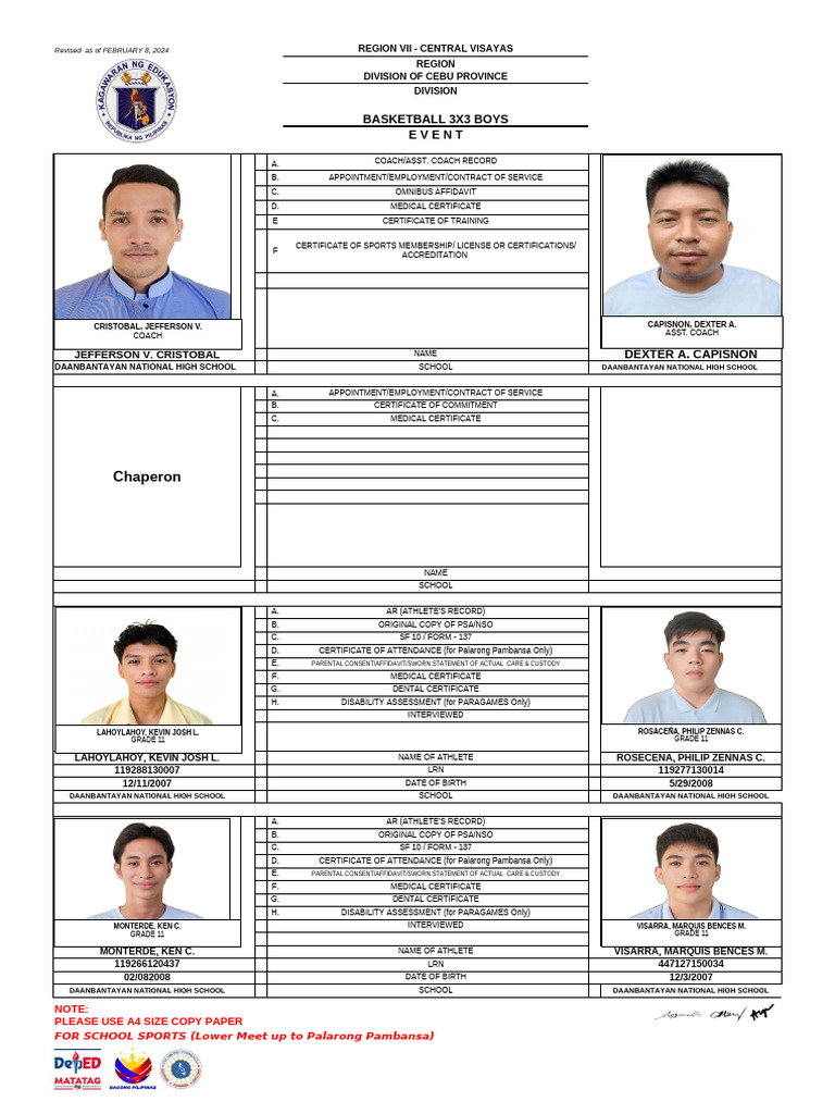 2024 ATHLETES-GALLERY Elementary | PDF