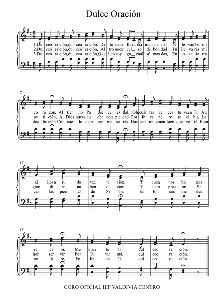 Dulce Oracion - Partitura Completa | PDF