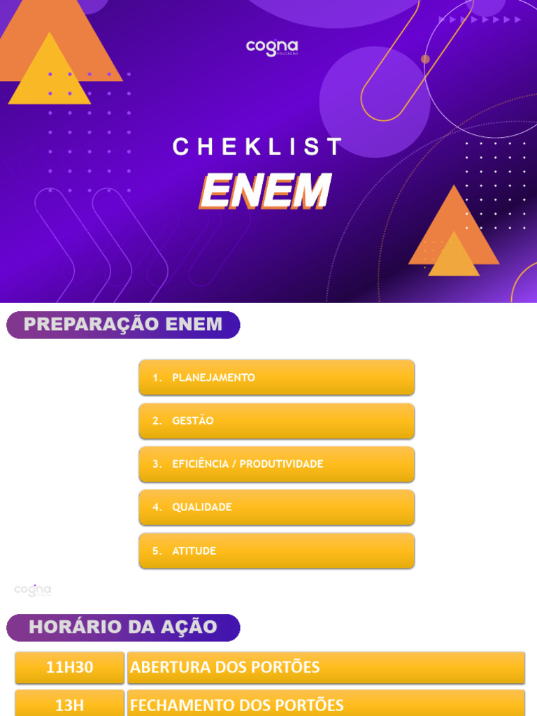 Checklist Enem 25.1 | PDF | Programas | Informática