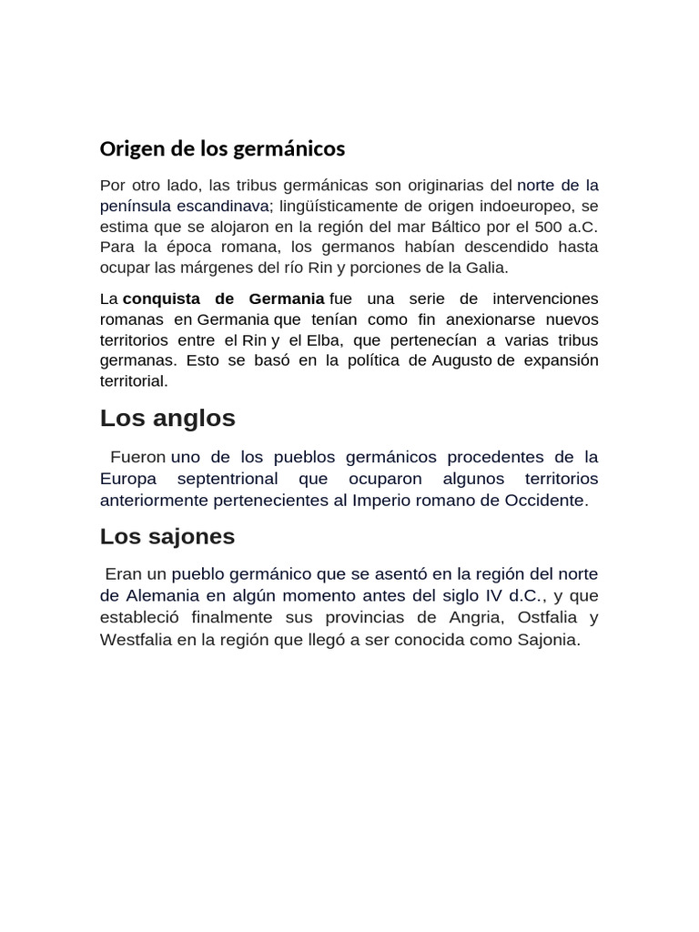 Origen de Los Germánicos | PDF