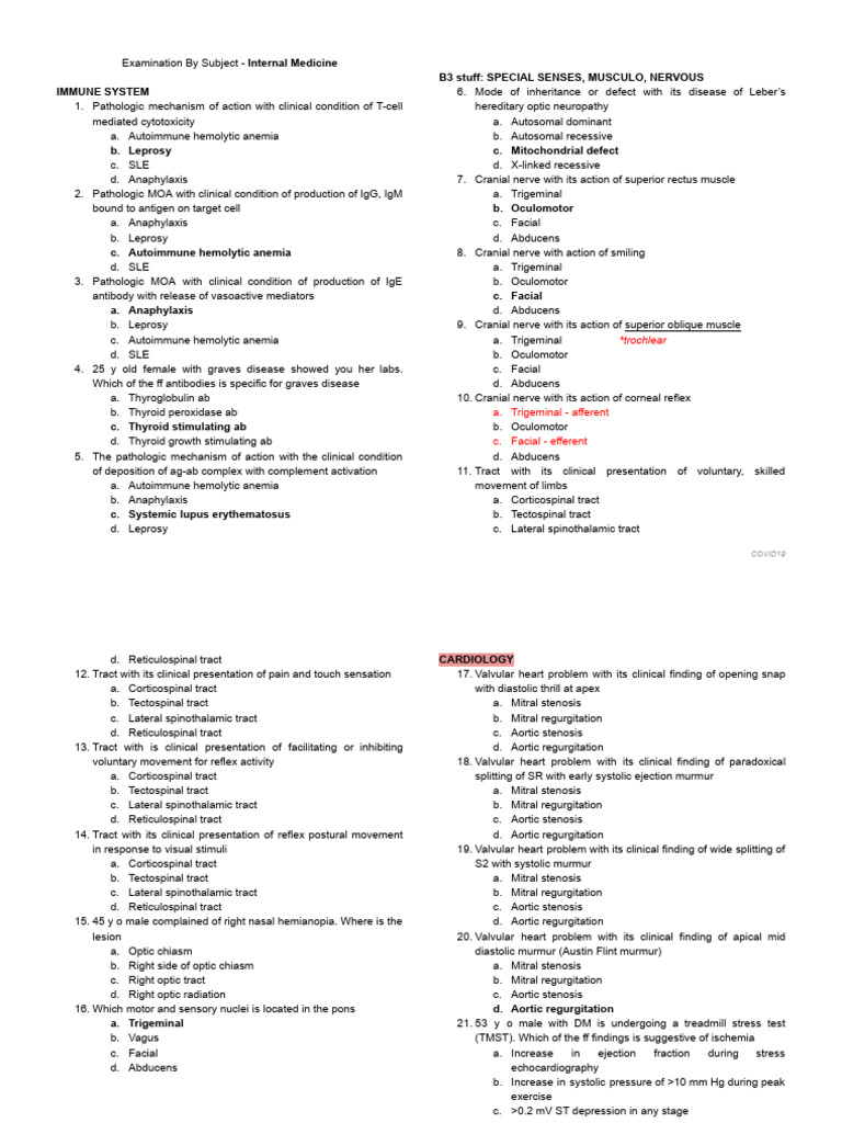 Internal Medicine EBS LVL 23 | PDF | Congenital Heart Defect | Anemia