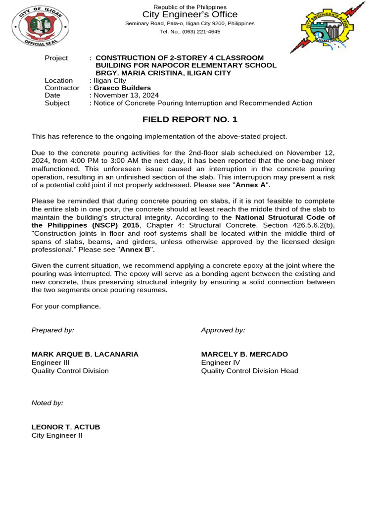 NAPOCOR - Working File | PDF | Civil Engineering | Building Engineering