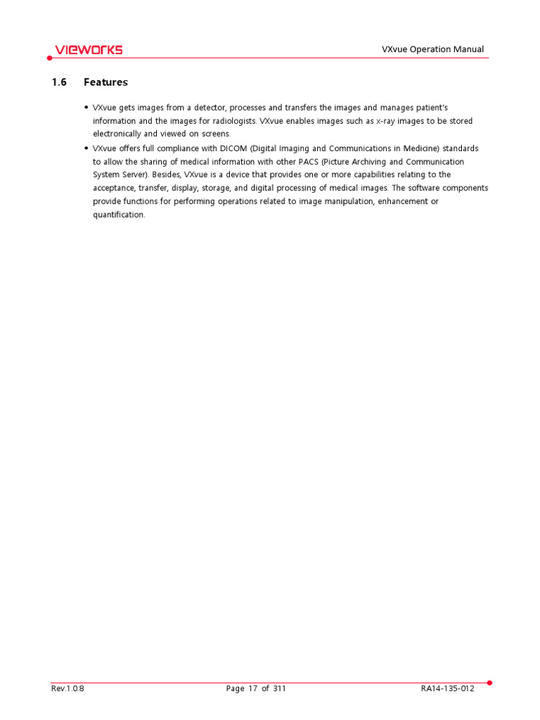 VXvue Operation Manual Overview | PDF