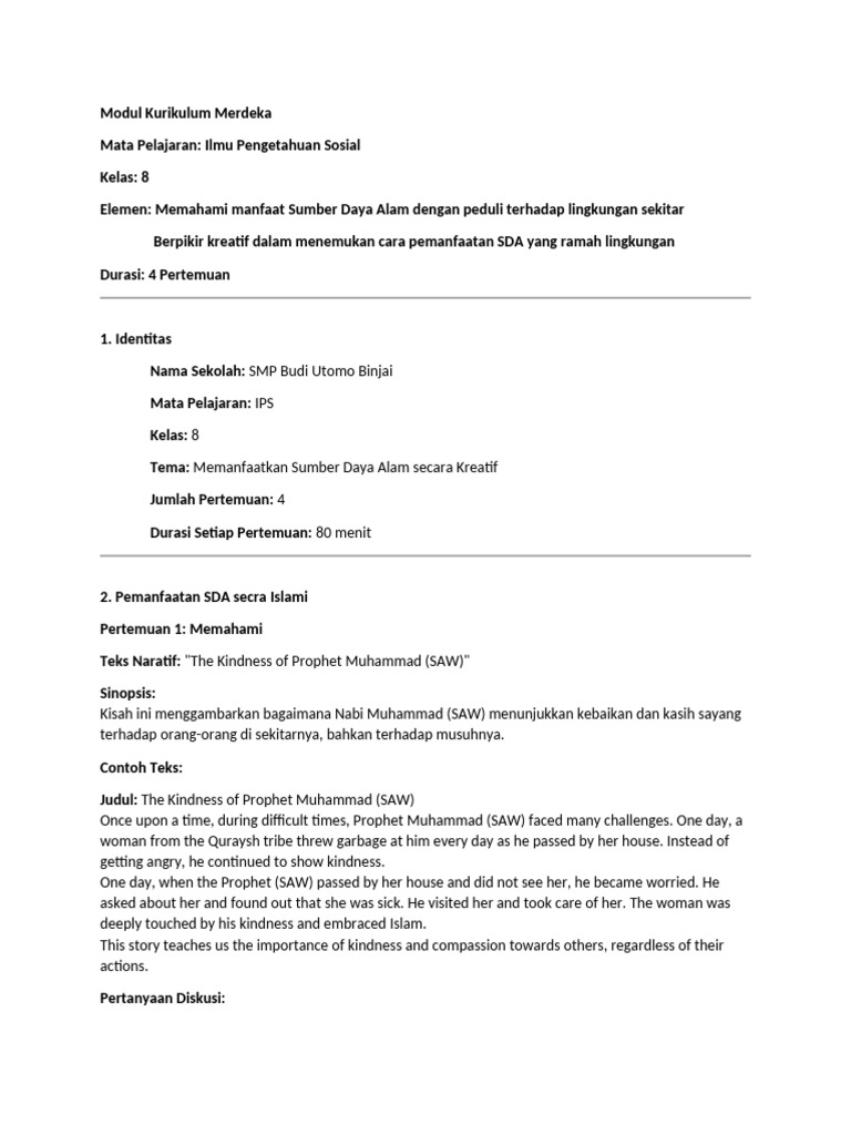 Modul Ips 8 Secara Islam | PDF