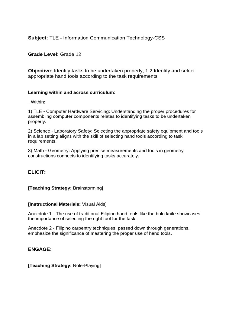 lesson_plan_css | PDF | Learning | Tools