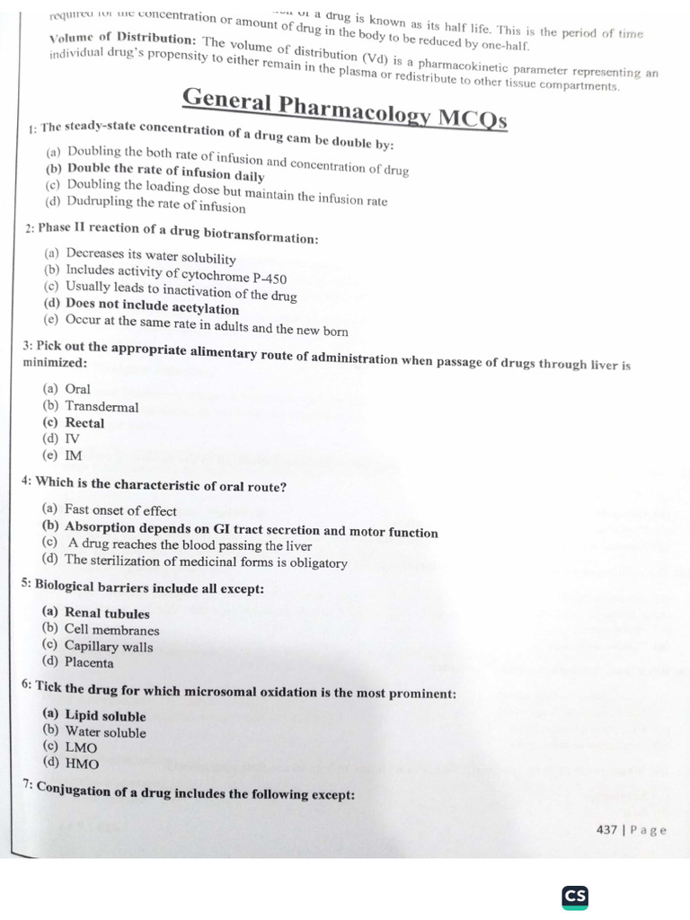 Pharma Mcqs | PDF