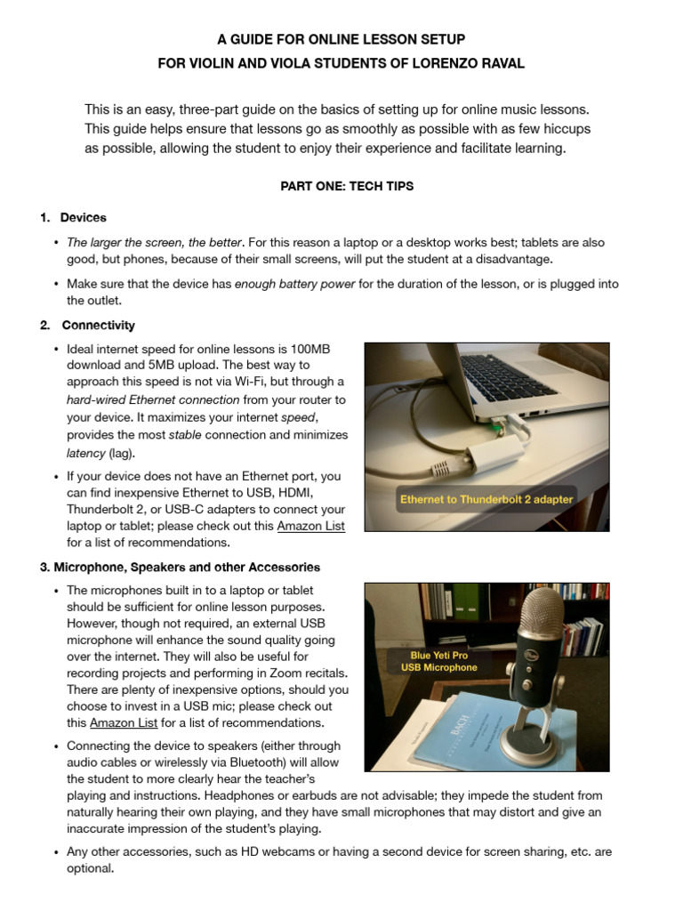 Online Lesson Guide | PDF | Headphones | Computing