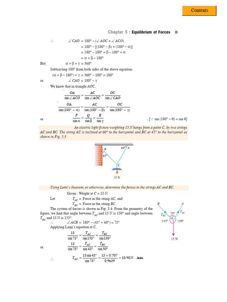 Engineering Mechanics: Force Equilibrium | PDF | Tension (Physics) | Force