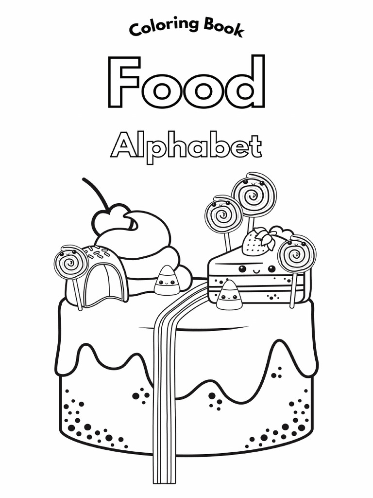 Printable Food Alphabet Coloring Book | PDF