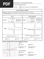 Worksheet A Key Topics 1.9-1.10 Rational Functions VA and Holes | PDF ...