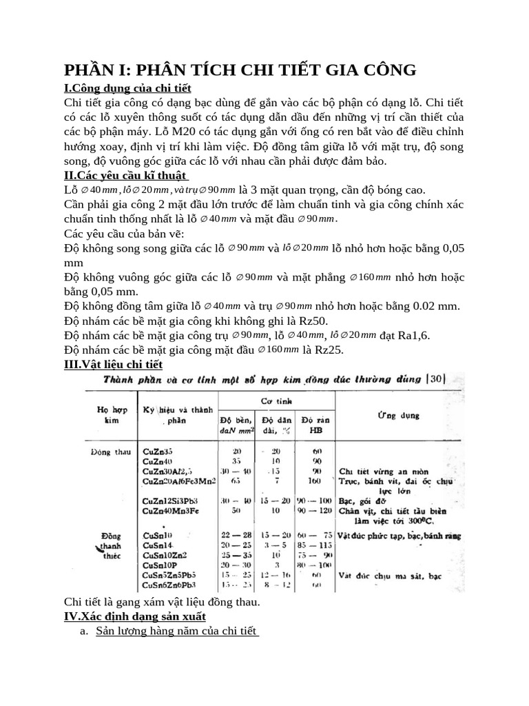 Xemtailieu Thuyet Minh Do An CNCTM Bac Dan Dau | PDF