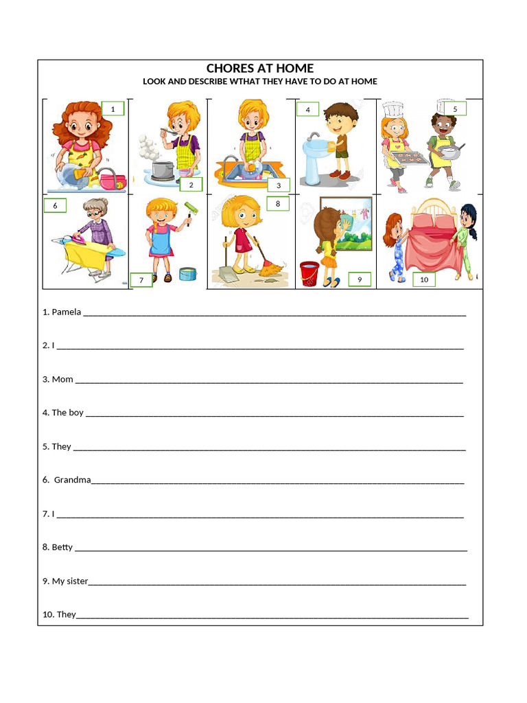 Unit 5 Chores at Home Copiav | PDF