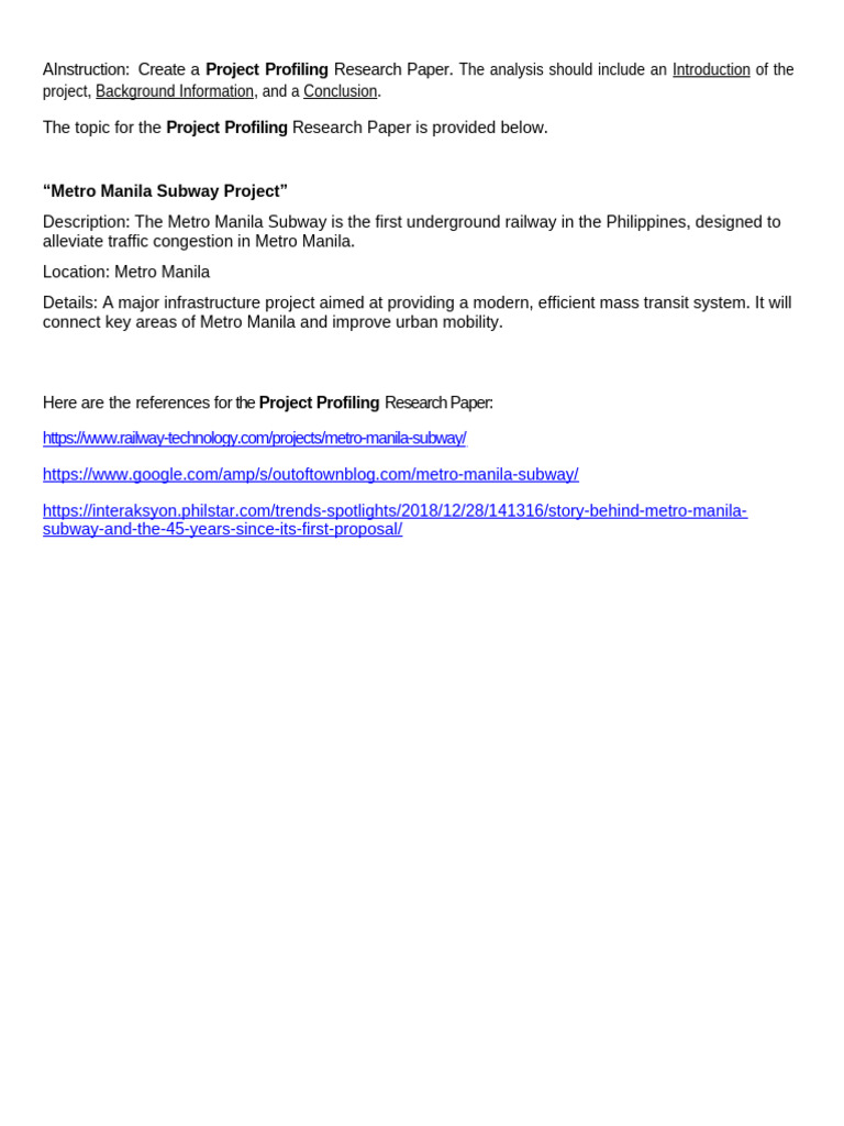 Project Profiling Research Paper | PDF