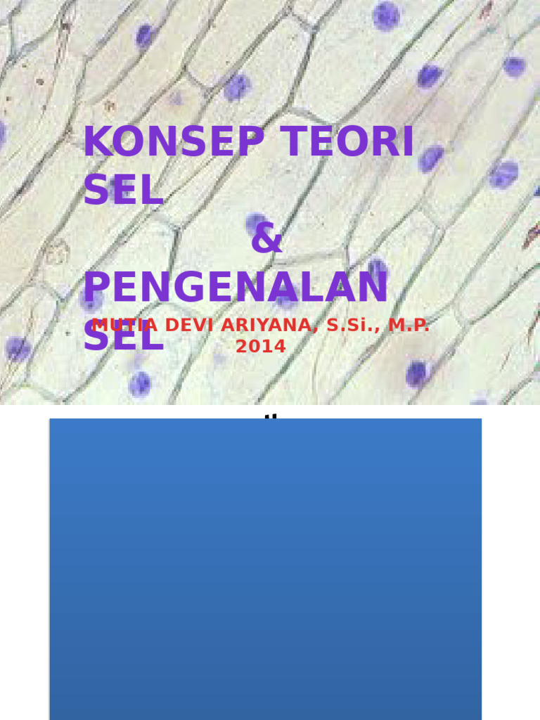 Konsep Teori Sel Dan Pengenalan Sel2 | PDF